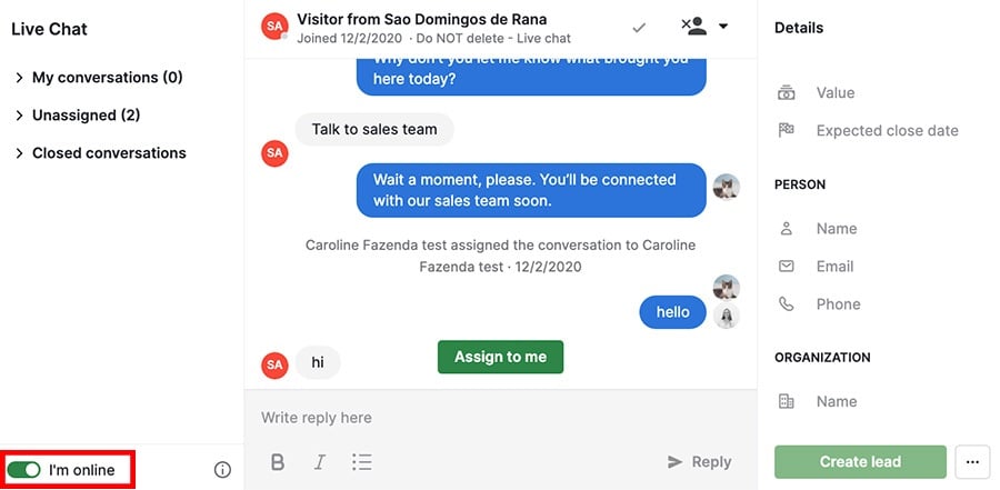 Live Chat - Knowledge Base | Pipedrive